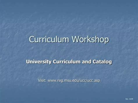 Ppt Curriculum Workshop Powerpoint Presentation Free Download Id 1015650