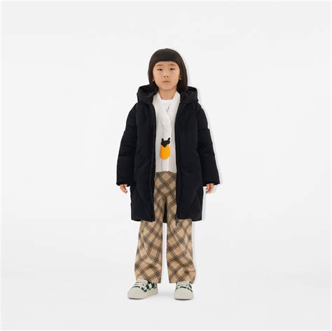 Ekd 나일론 패딩 코트 블랙 공식 Burberry®