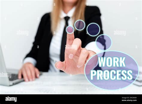 Sign Displaying Work Process Business Concept Standard Procedures How