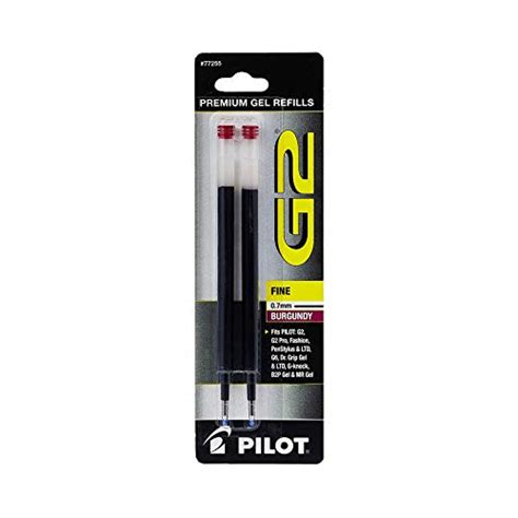 Pilot G2 Gel Ink Pen Refills Fine Point 0 7mm Burgundy Ink 2 Pack For Wholesale