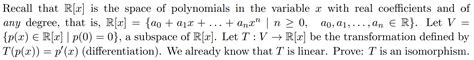 Linear Algebra Tpx Px Is An Isomorphism Mathematics
