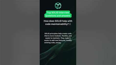 code maintainability with solid principles top interview question and