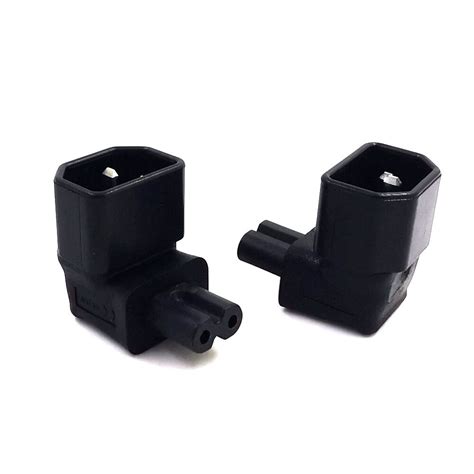Iec 320 C14 Male To C7 Female Right Angle Power Ad Grandado
