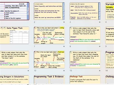 Programming Python Lessons Ocr Gcse Computer Science Whole Term Of Work Teaching Resources