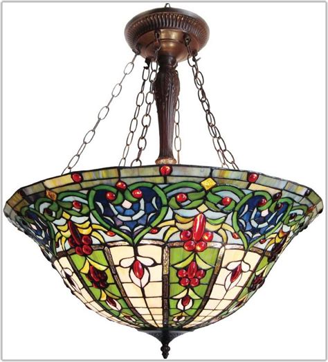 Stained Glass Ceiling Light Patterns Lamps Home Decorating Ideas