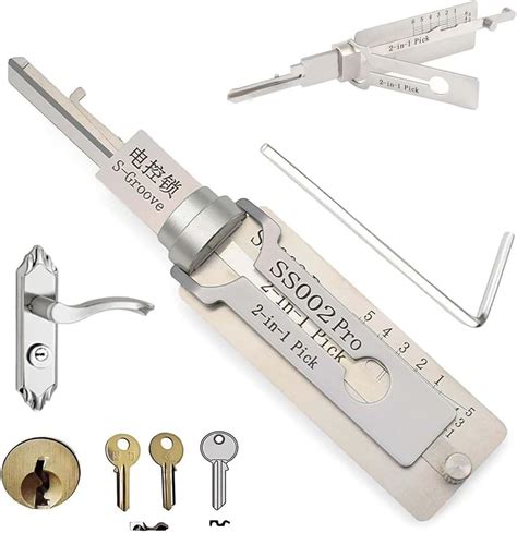 2 In 1 Master Key Decoder Stainless Steel Master Key Decoder Master Key Decoder Lock Pick Kit