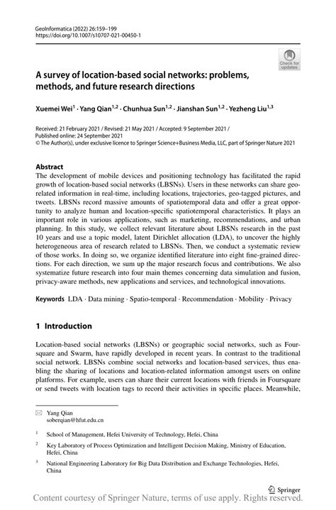 A Survey Of Location Based Social Networks Problems Methods And