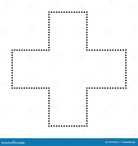 Cross Shape Dotted Symbol Vector Icon For Creative Graphic Design Ui Element In A Pictogram