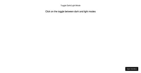 Toggle Mode Codesandbox
