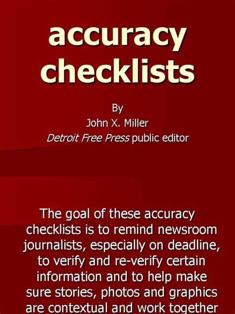 Pdf Accuracy Checklist Dokumentips