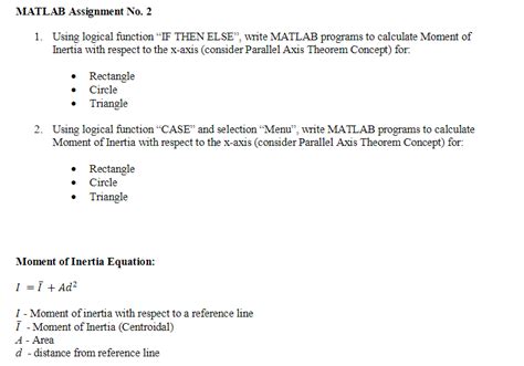 Solved MATLAB Assignment No Using Logical Function IF Chegg