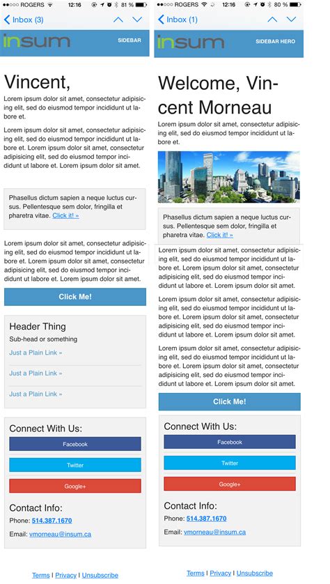 Oracle Responsive Email Templates