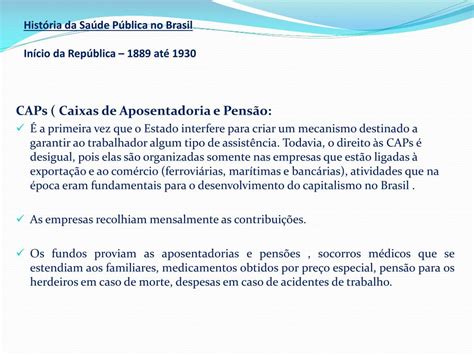 PPT História da Saúde Pública no Brasil 1 500 até o Império