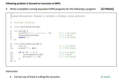 Solved Following Problem Is Focused On Recursion In MIPS 4 Chegg