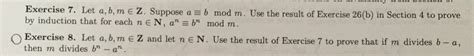 solved let a b m z suppose a b mod m use the result of