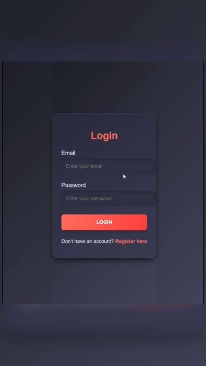 How To Create Responsive Login Form Using Htmlcss Loginform Coding
