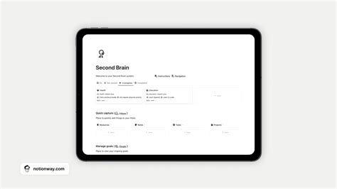Build A Second Brain In Notion Award Winning Template