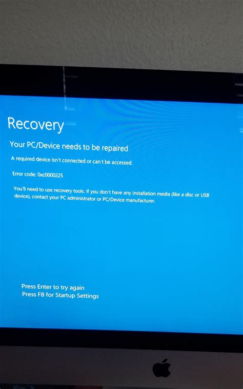 Got This Errorcrazy A Pc Error On My Mac 0xc0000225 Rmacos