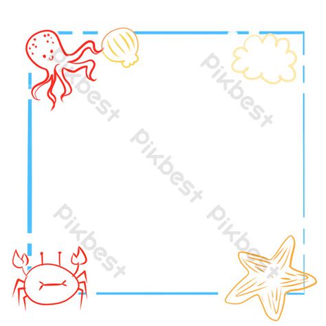 Blue Octopus Border Png Images Psd Free Download Pikbest
