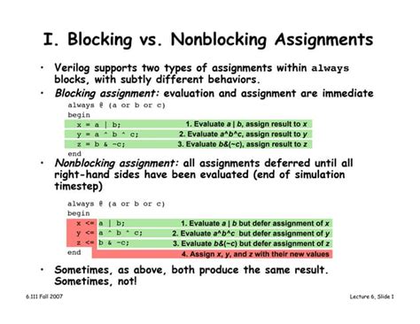 Blocking Vs Nonblocking Assignmentspdf
