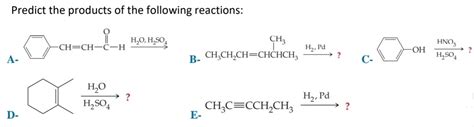 Solved Predict the products of the following reactions: | Chegg.com