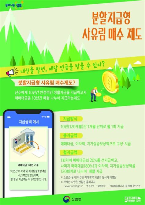 山팔고 연금수령산림청분할지급형 사유림매수추진 파이낸셜뉴스