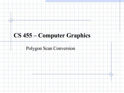 Polygon Scan Conversion Pdf