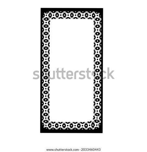 Black White Rectangular Frame Ornament Vector Stock Vector Royalty