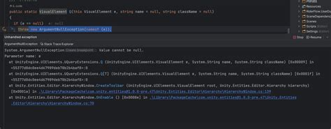Frequent Uielements Exceptions Make Debugging Painful Unity Engine