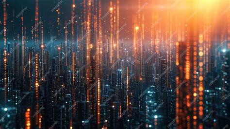 premium photo abstract hologram 3d city rendering with futuristic