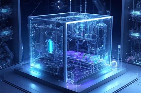 Premium Ai Image Futuristic Quantum Computing Lab