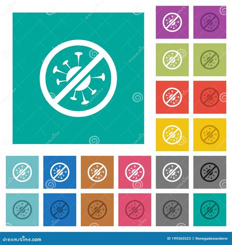 No Hay Iconos Cuadrados Cuadrados De Varios Colores Ilustración Del