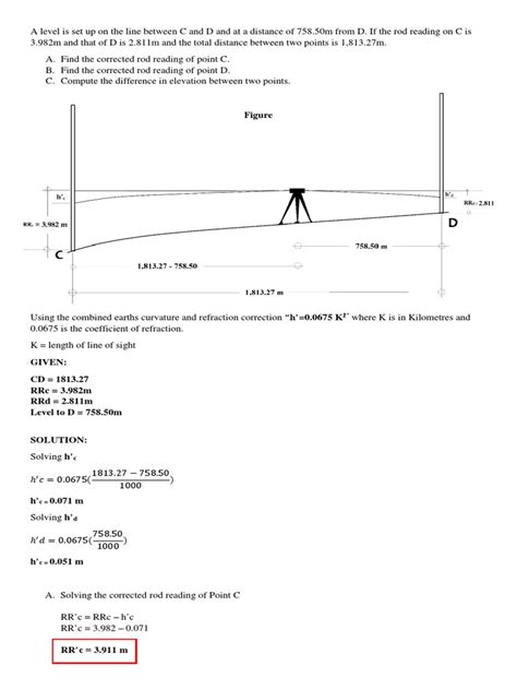 Sample Problem Leveling Surveying Pdf