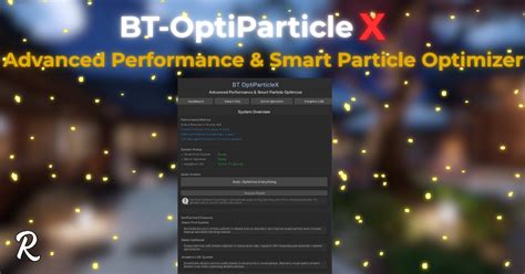 Bt Optiparticlex Advanced Performance And Smart Particle Optimizer Utilities Tools Unity