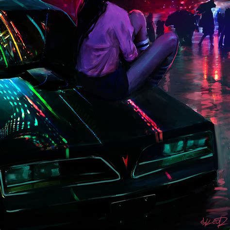 Digital Paintings Tony Skeor Düstere Impressionen Mit Neon Charme