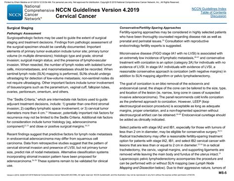 Cáncer Cérvicouterino Guia Nccn 2019 Ppt