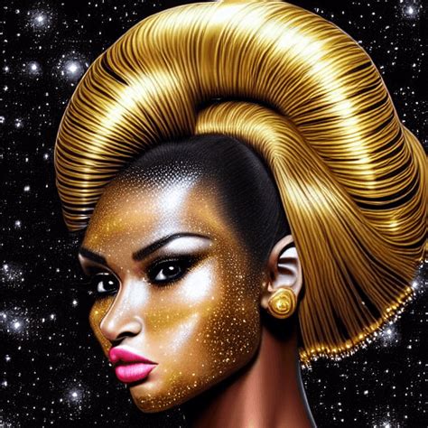 Ebony Girl In A Futuristic Space · Creative Fabrica
