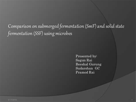 Submerged And Solid State Fermentation