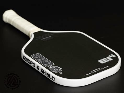 HONOLULU PICKLEBALL COMPANY SWORD SHIELD J PADDLE TORAY CARBON FIBER WHITE EBay