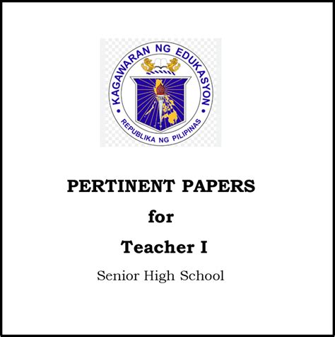 Sample Application Letter And Summary Sheet For Teacher I Shs Editable