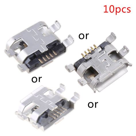 Pcs Micro Usb Type B Female Socket Connector Pin Mm For Phone Tablet Cha Lazada Ph