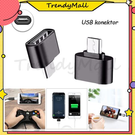 Jual OTG USB Type C Type C Connector To Normal USB Port Converter Data Transfer OTG Mini Micro