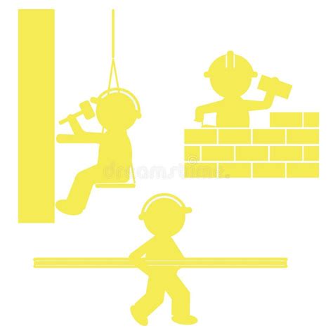 Iconos De Los Constructores Fijados Ilustración del Vector Ilustración de iconos constructor
