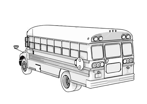 Premium Vector Bus Sketch On White Background Vector