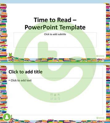 Books PowerPoint Template Teach Starter