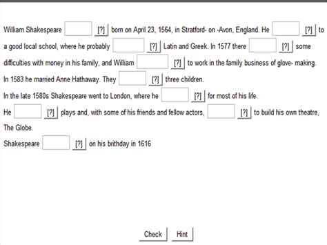 English And ITC Gap Fill Exercise