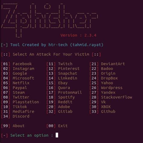 Phishing Mit ZPhisher