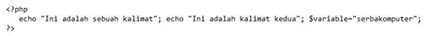 Aturan Penulisan Kode Php Serba Komputer