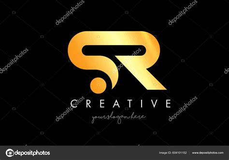 Golden Gold Letter Logo Design Creative Modern Trendy Typography Stock