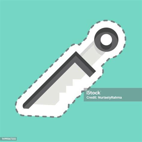 Garis Stiker Memotong Belati Terkait Dengan Simbol Militer Desain